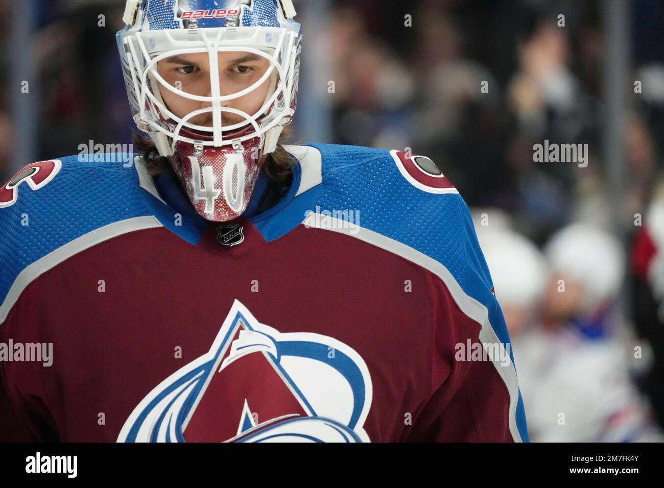 Colorado Avalanche goaltender Alexandar Georgiev (40) in the second ...