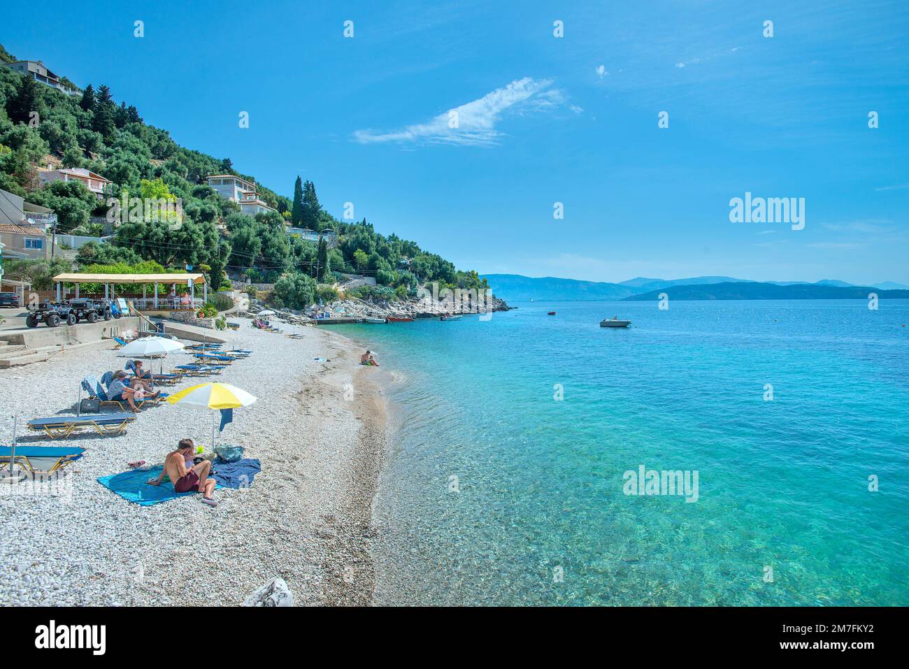 Kaminaki beach, Corfu, Ionian islands, Greece Stock Photo - Alamy