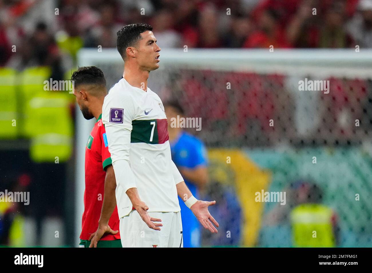 Portugal's Cristiano Ronaldo gestures during the World Cup quarterfinal ...