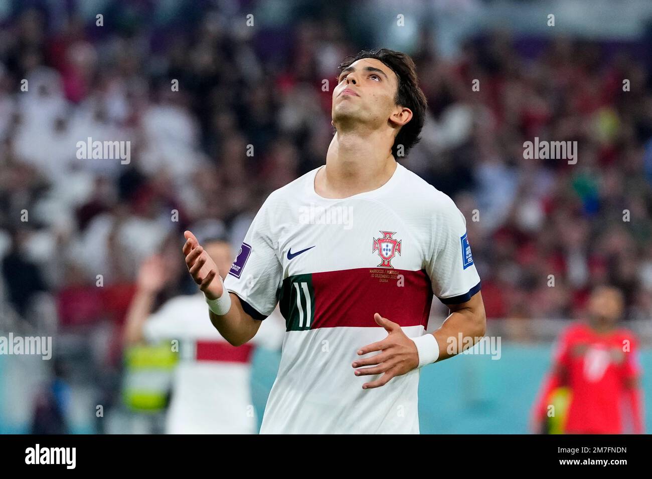 Portugal's Joao Felix reacts after a missed scoring opportunity during ...