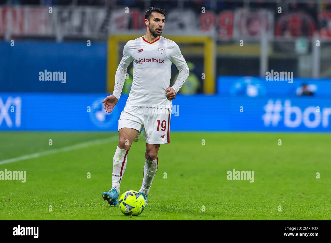 Mehmet Celik of AS Roma in action during Serie A 2022/23 football match ...