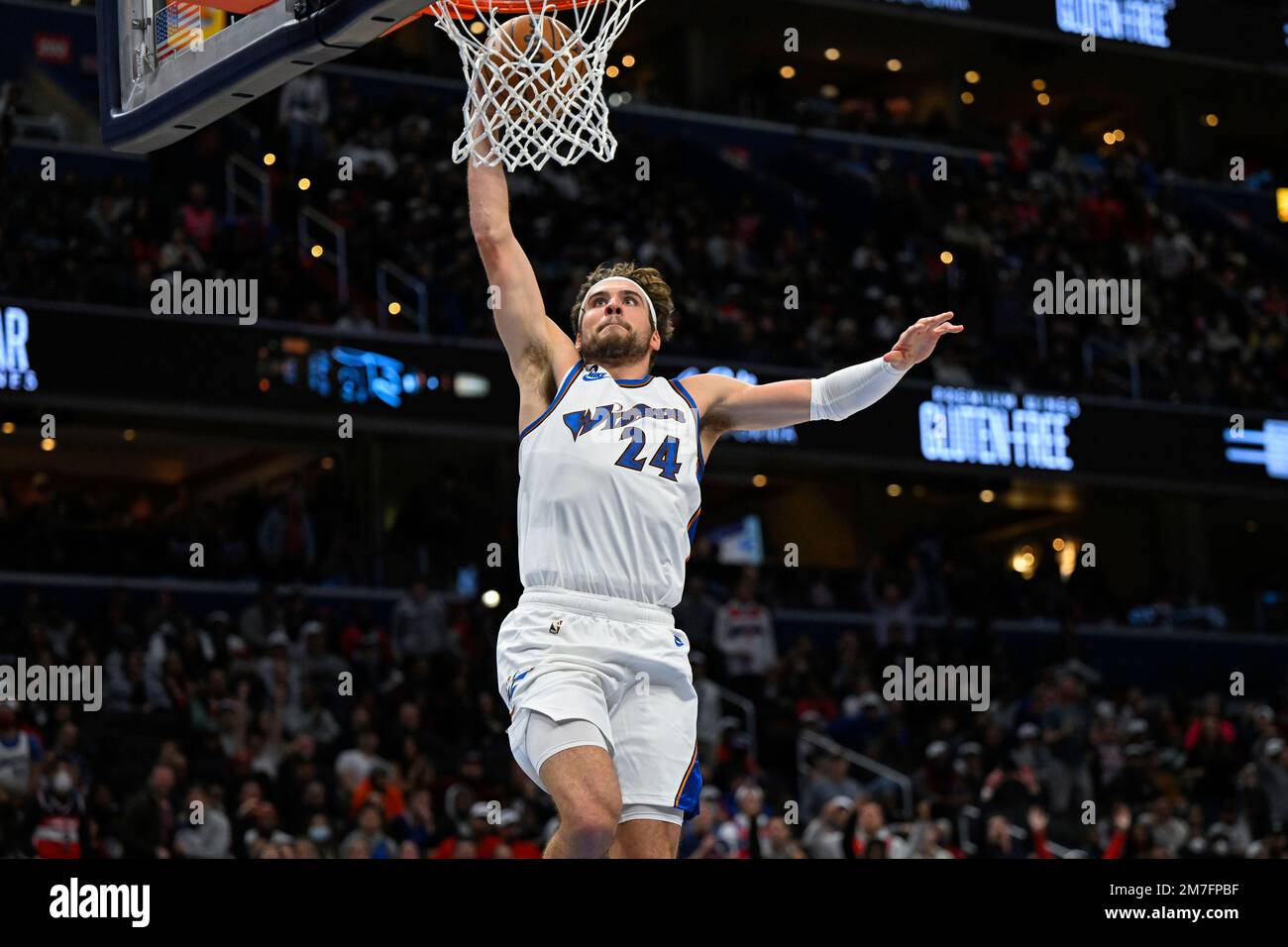 Washington Wizards forward Corey Kispert dunks during the fourth ...