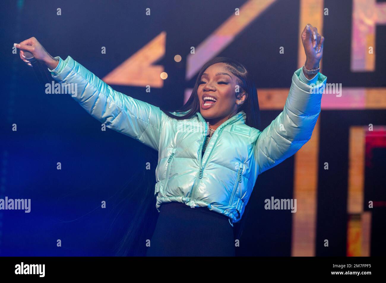 GloRilla performs during Lil Baby's Birthday Party at State Farm Arena ...