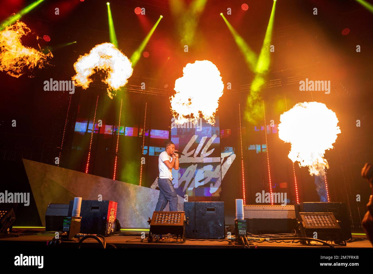 Lil Baby performs during Lil Baby's Birthday Party at State Farm Arena ...
