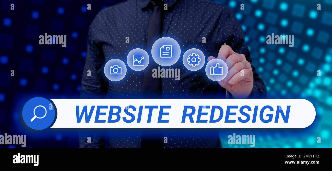 Inspiration showing sign Website Redesign. Internet Concept modernize ...