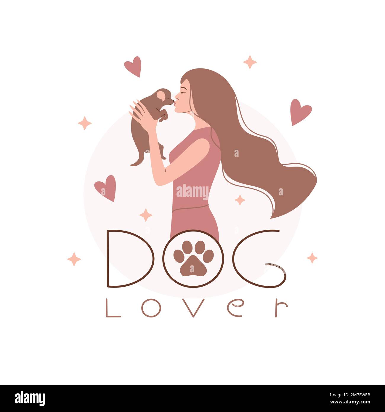 Dog people holding Stock Vector Images - Alamy