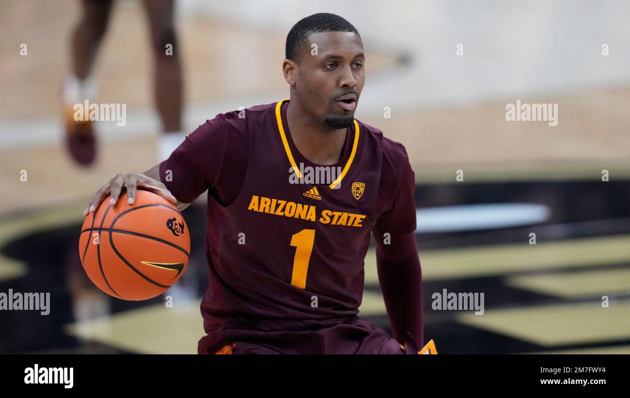 Arizona State guard Luther Muhammad (1) in the first half of an NCAA ...