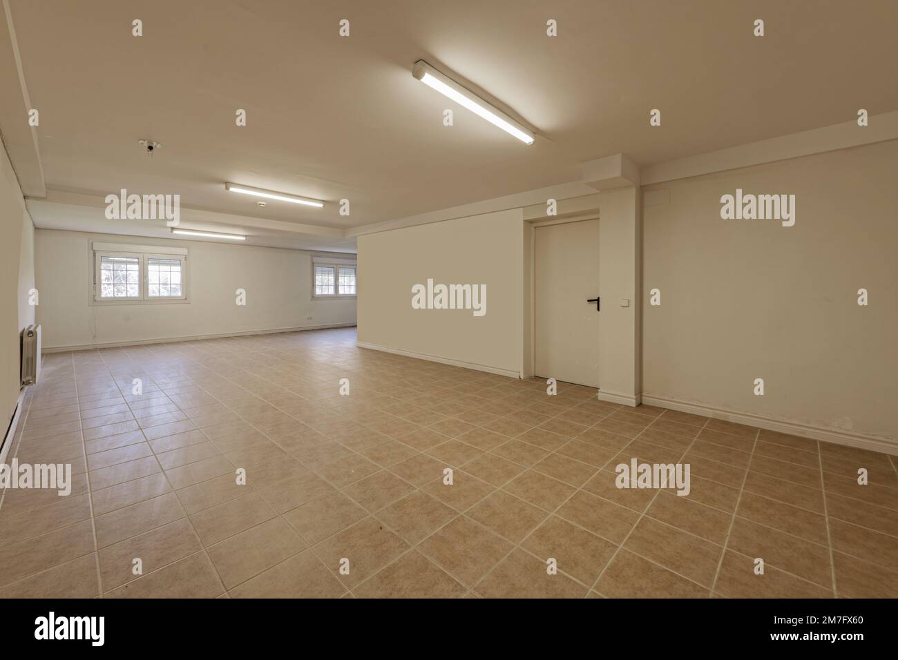 Empty living room of a ground floor residential detached house with ...