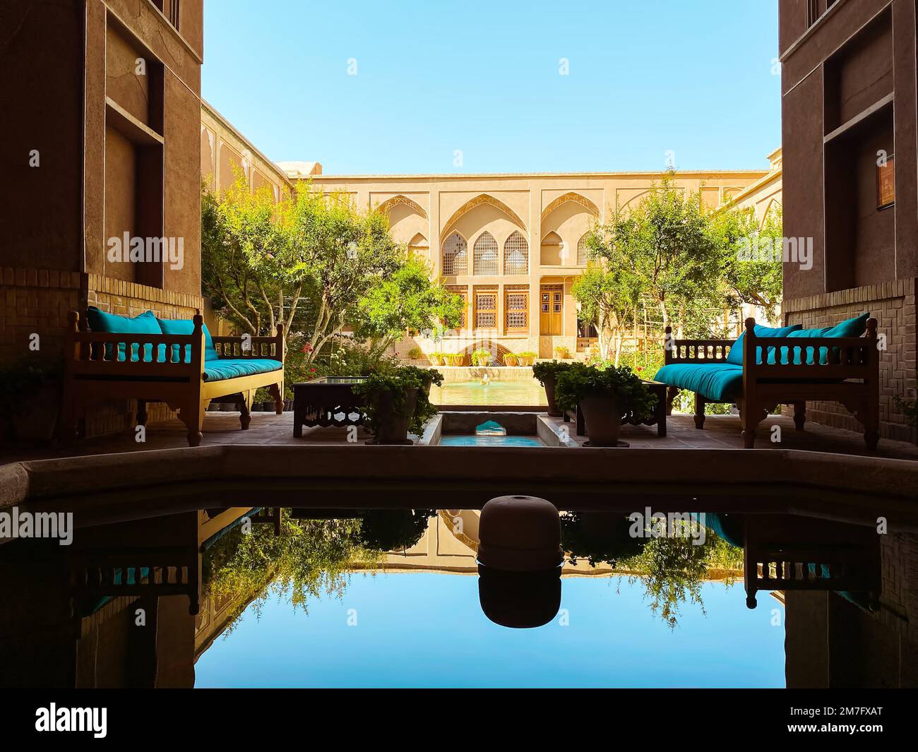 Kashan, Iran - May 2019: Tabatabaei Natanzi Khaneh Historical House in Kashan, Iran Stock Photo ...