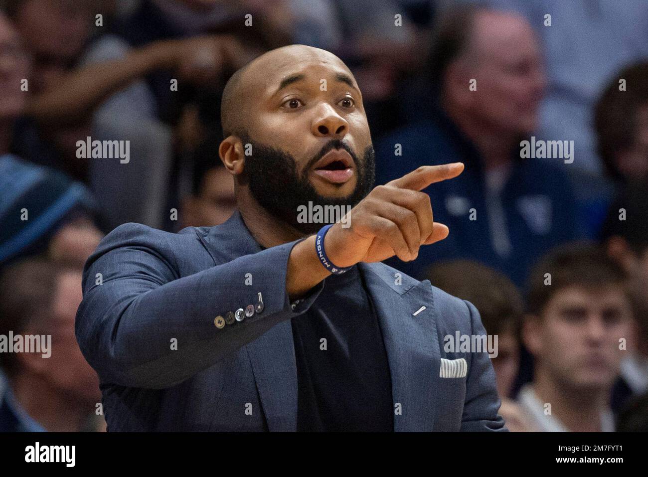 Villanova head coach Kyle Neptune shouts during an NCAA college ...