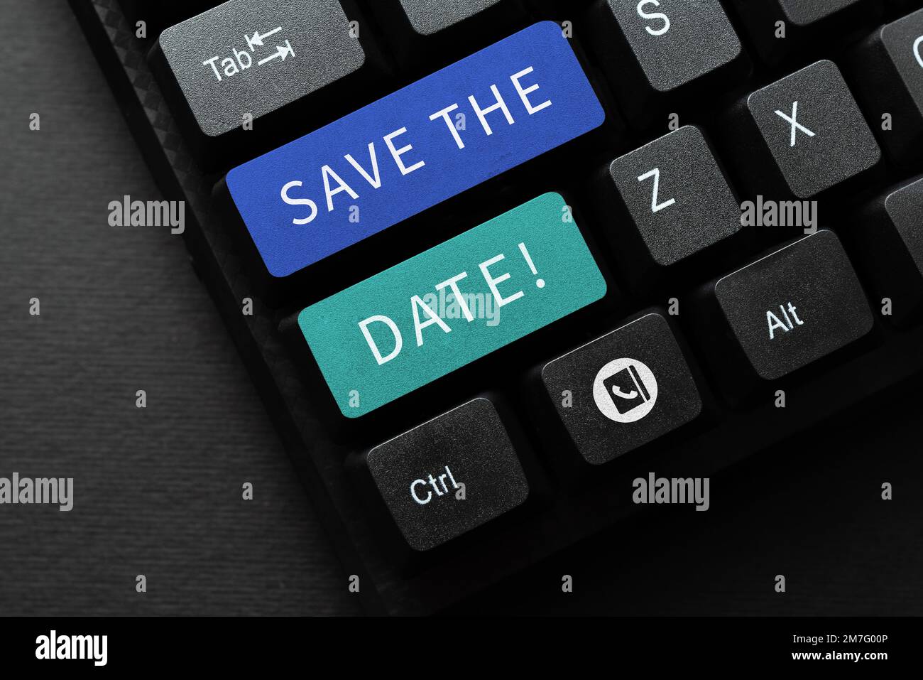 Conceptual display Save The Date. Internet Concept Remembering the schedule Mark the calendar ...