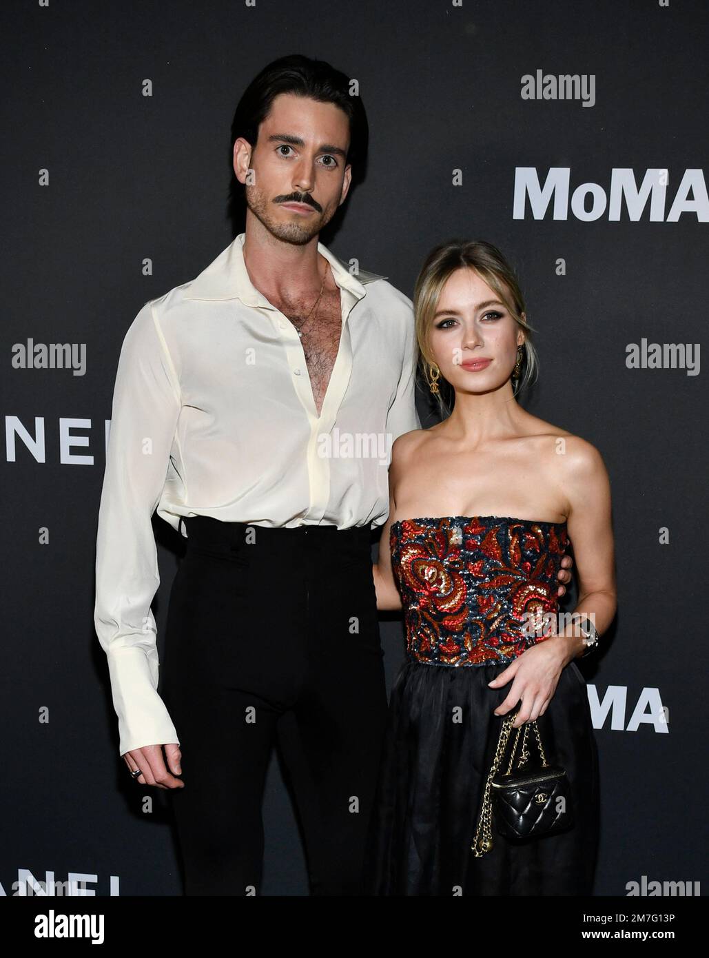 Mark Storwick, left, and Anna Weyant attend the MoMA Film Benefit ...