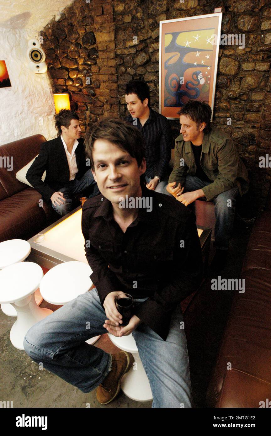 Rhodri Owen (foreground) at the Soda Bar with his mates (L-R) Alun ...