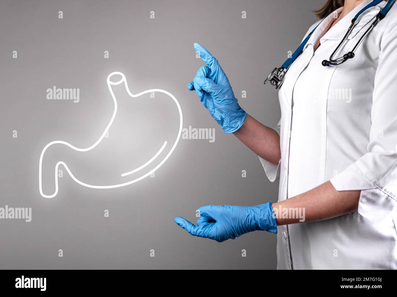 Stomach, inner organ health, care. Digestive healthcare concept. High ...