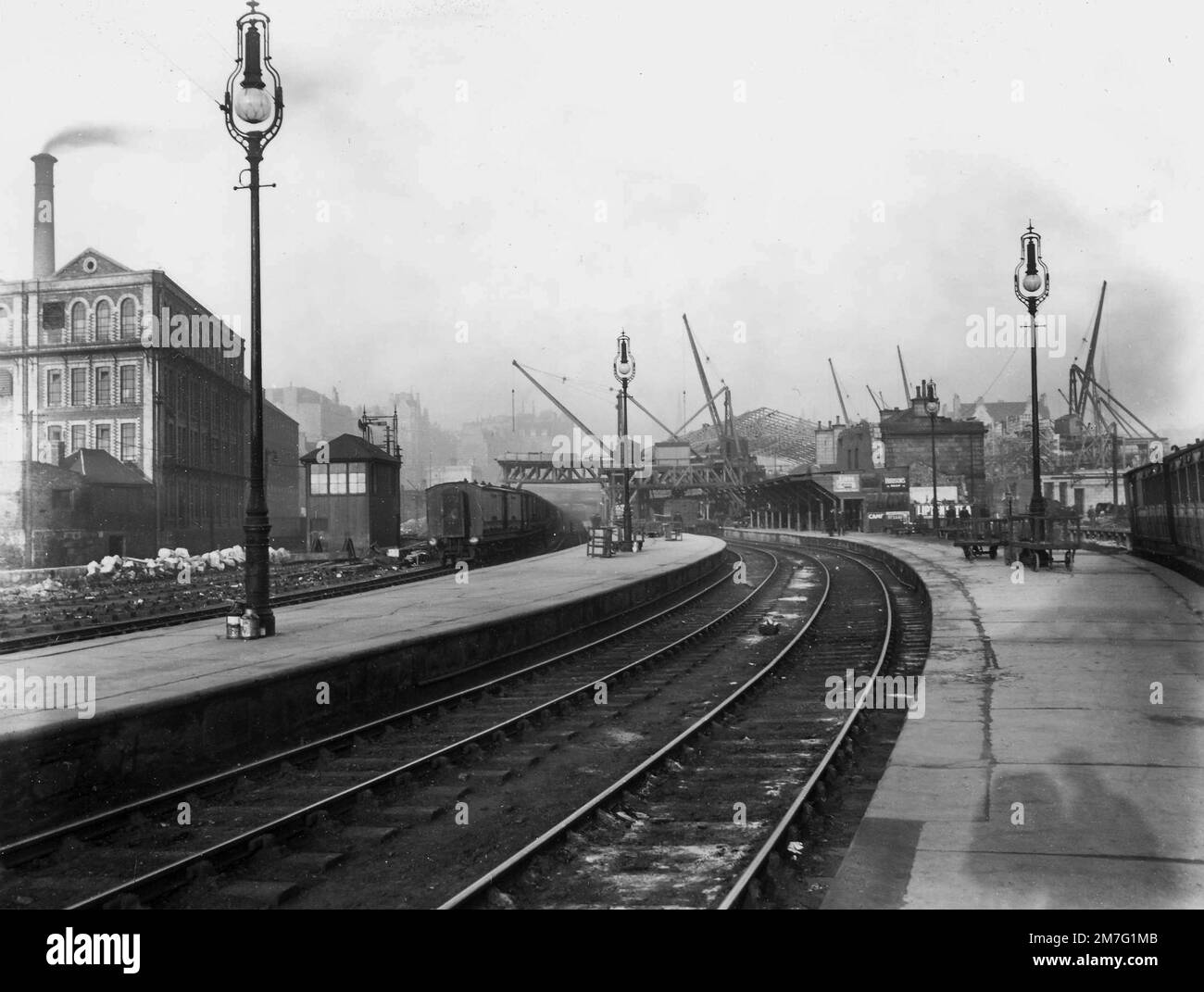 A view of the reconstruction of Aberdeen Joint Station in about 1916 ...