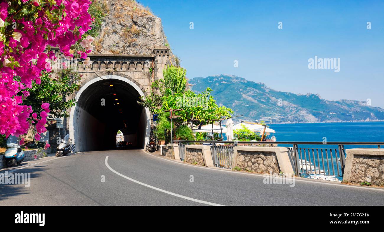 Amalfi drive tunnel hi-res stock photography and images - Alamy