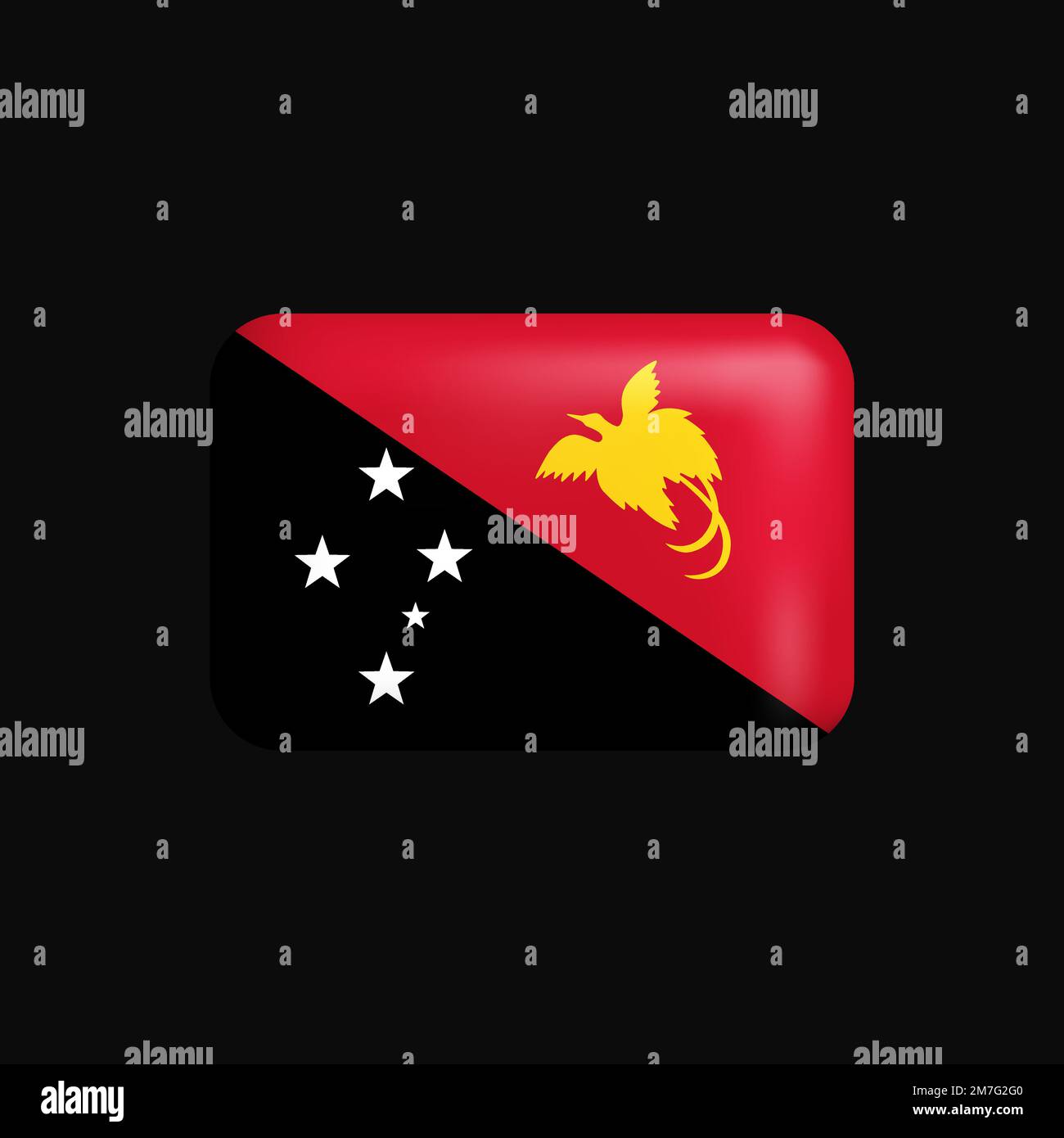 Papua New Guinea Flag 3D Icon. National Flag of Papua New Guinea ...