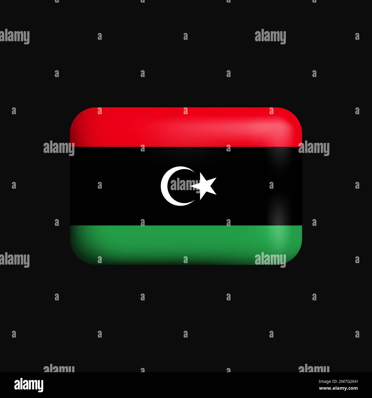 Libya Flag 3D Icon. National Flag of Libya. Vector illustration Stock Vector Image & Art - Alamy