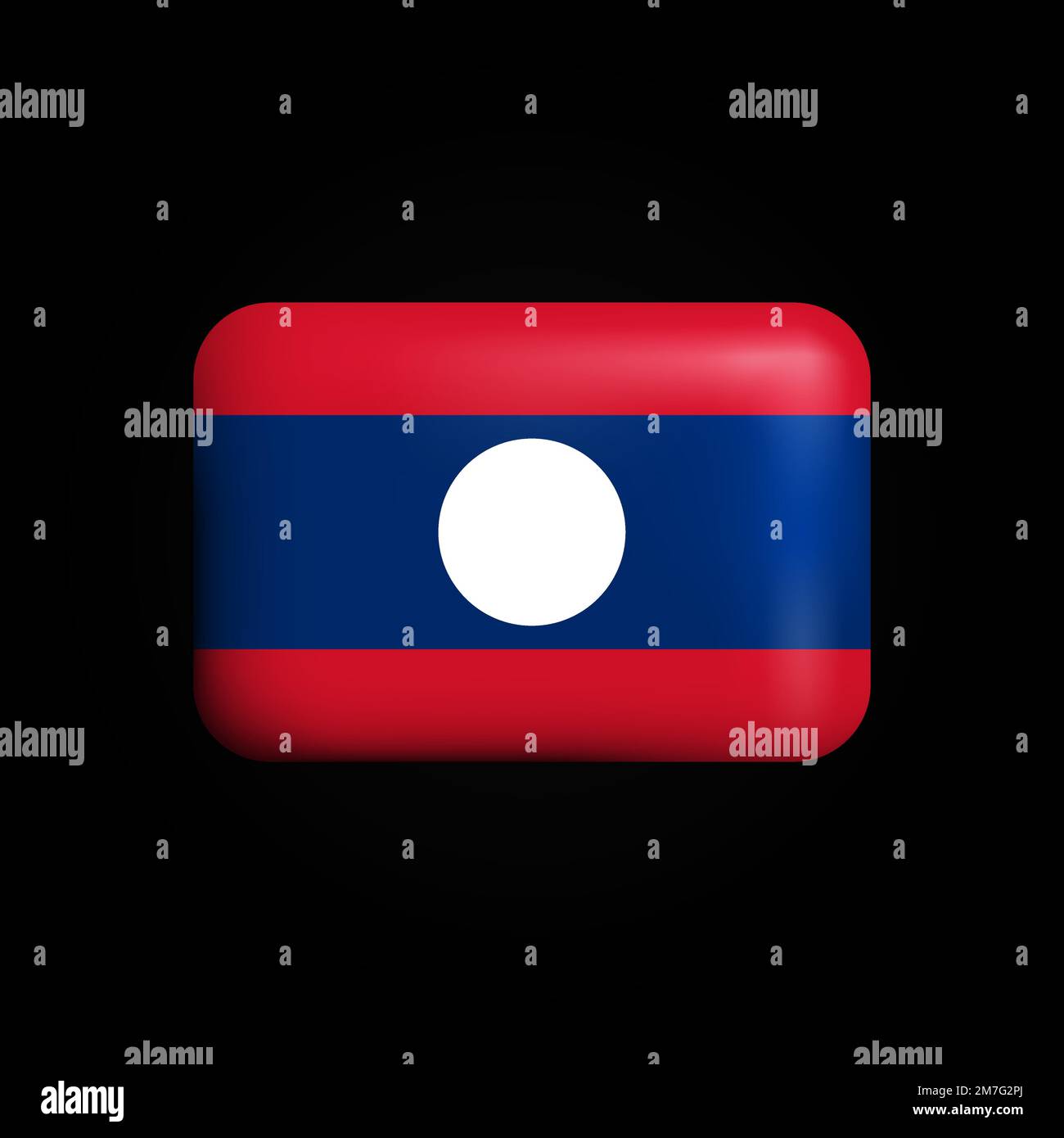 LaosFlag 3D Icon. National Flag of Laos. Vector illustration Stock ...