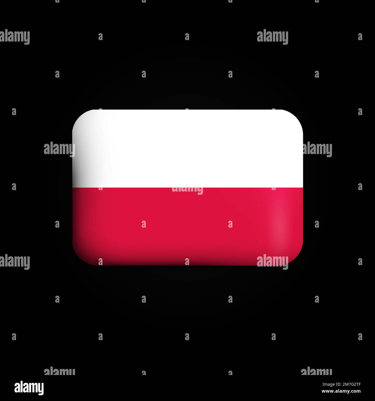 Poland Flag 3D Icon. National Flag of Poland. Vector illustration Stock ...