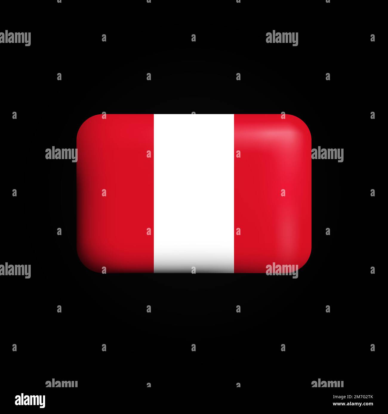 Peru Flag 3D Icon. National Flag of Peru. Vector illustration Stock ...