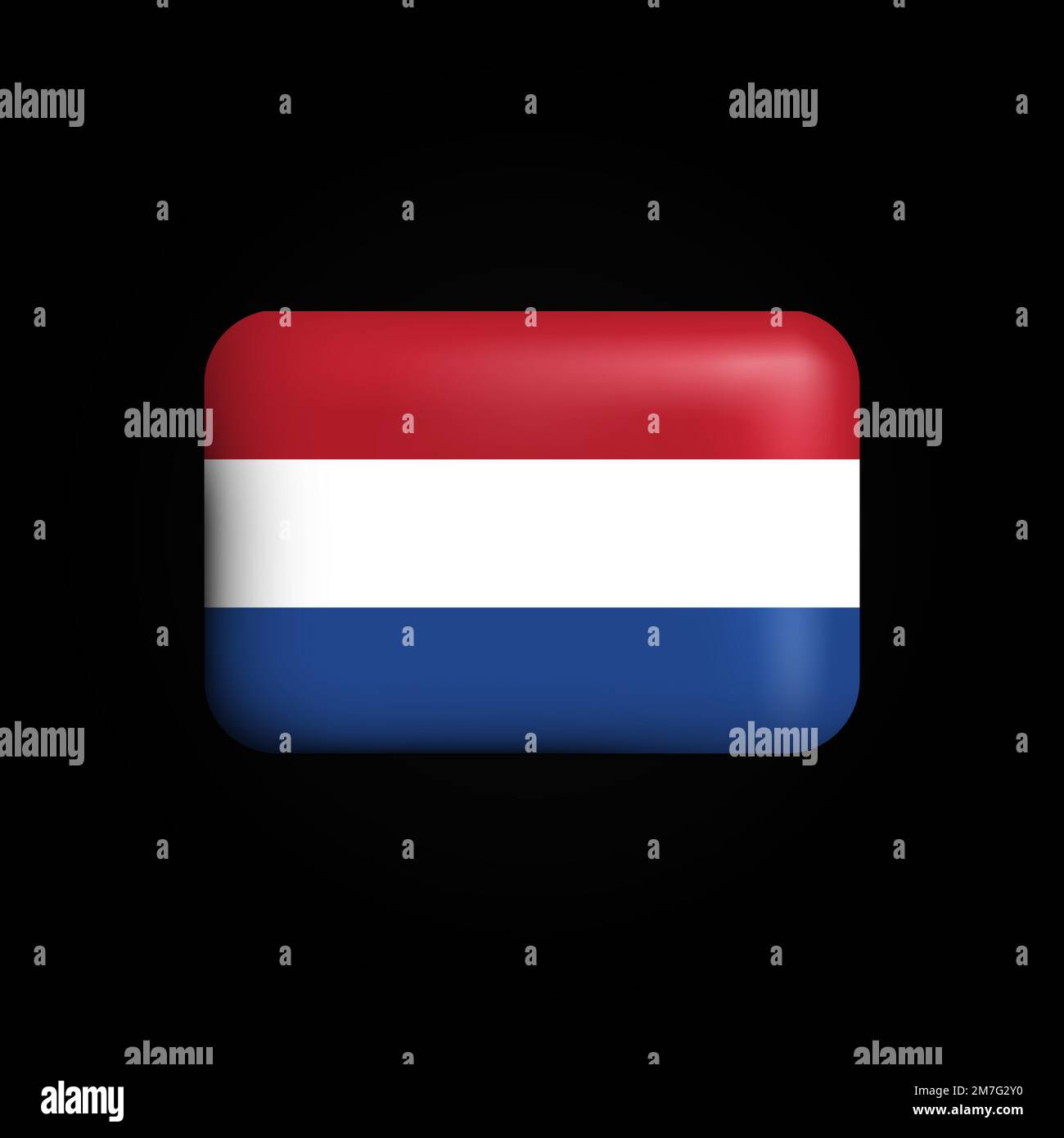 Netherlands Flag 3D Icon. National Flag of Netherlands. Vector ...