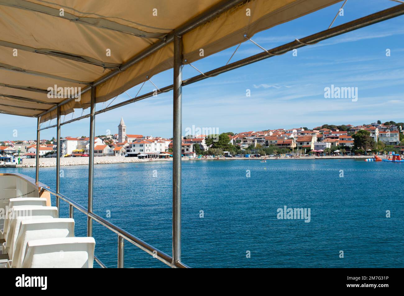 Pakostane, Croatia - September 3, 2022: Boat trip and arrival to the ...