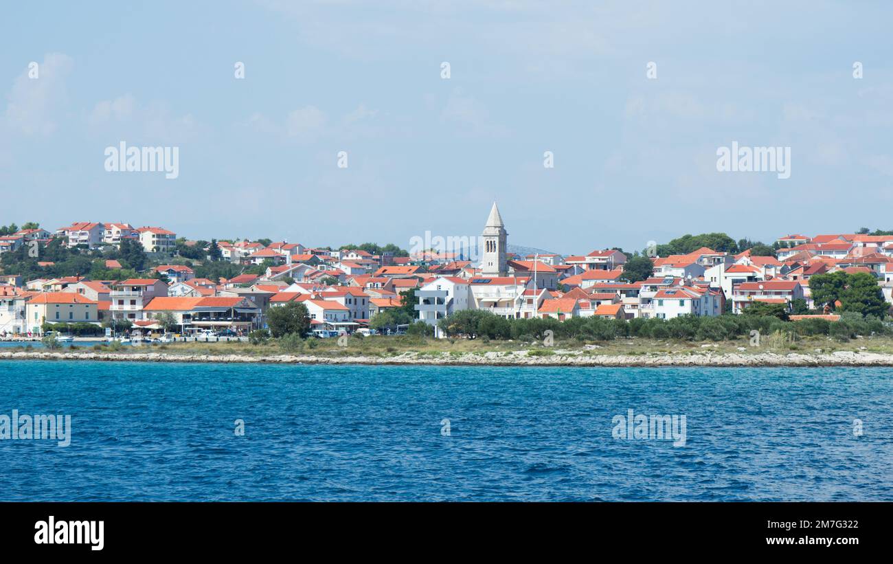 Pakostane, Croatia - September 3, 2022: Small town Pakostane on the ...