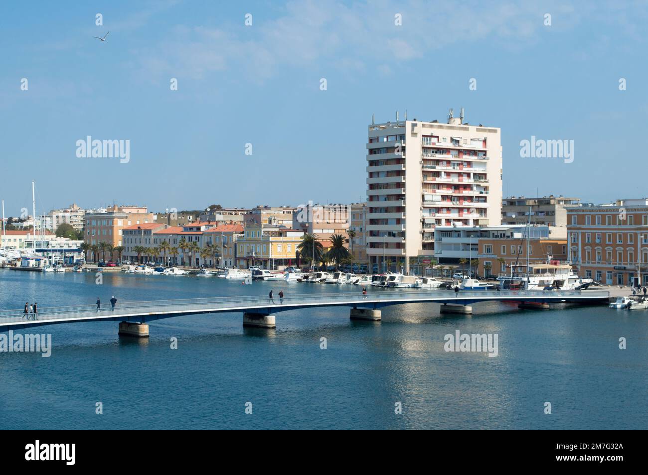 Zadar, Croatia - November 6, 2022: Bridge across the Adriatic sea and ...