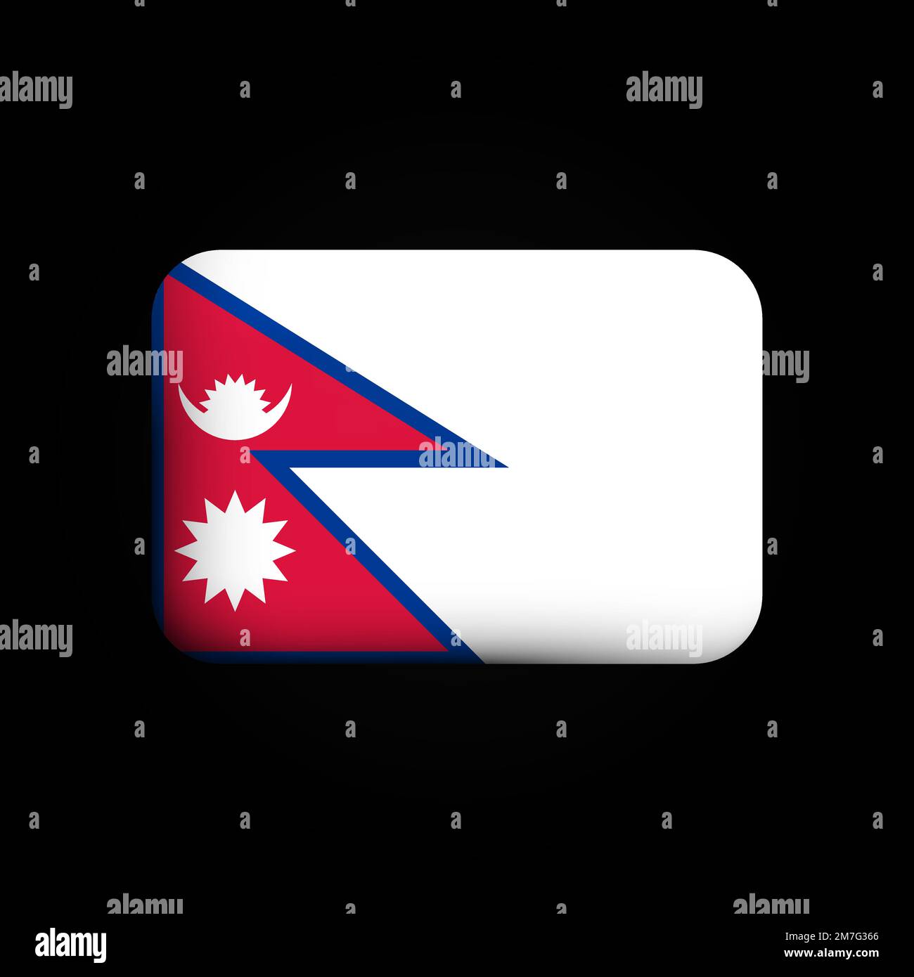 Nepal Flag 3D Icon. National Flag of Nepal. Vector illustration Stock ...