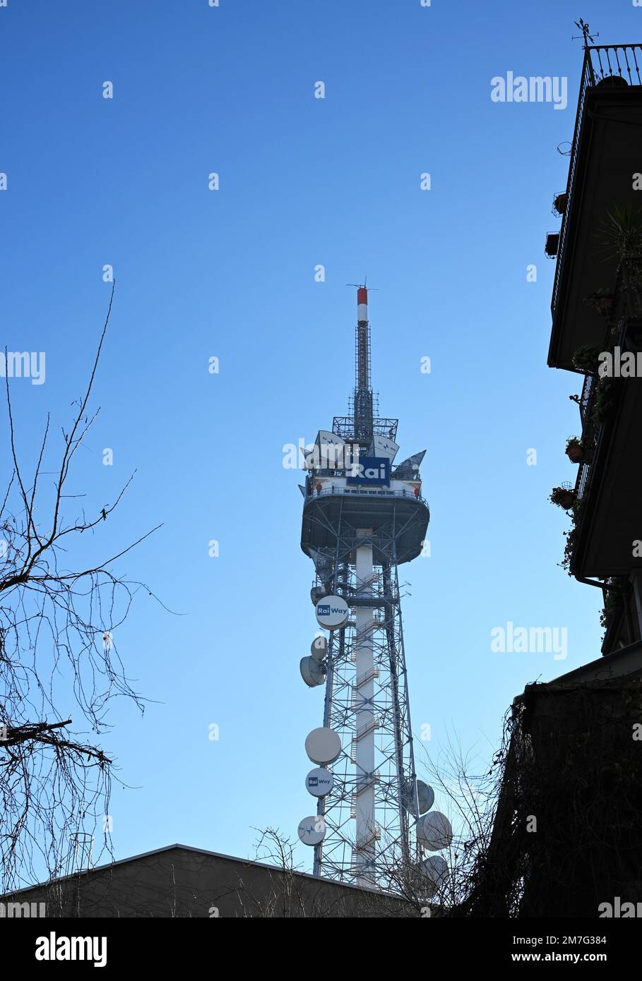 Milan, Italy. 09th Jan, 2023. Milan, Italy The Rai tower in corso ...