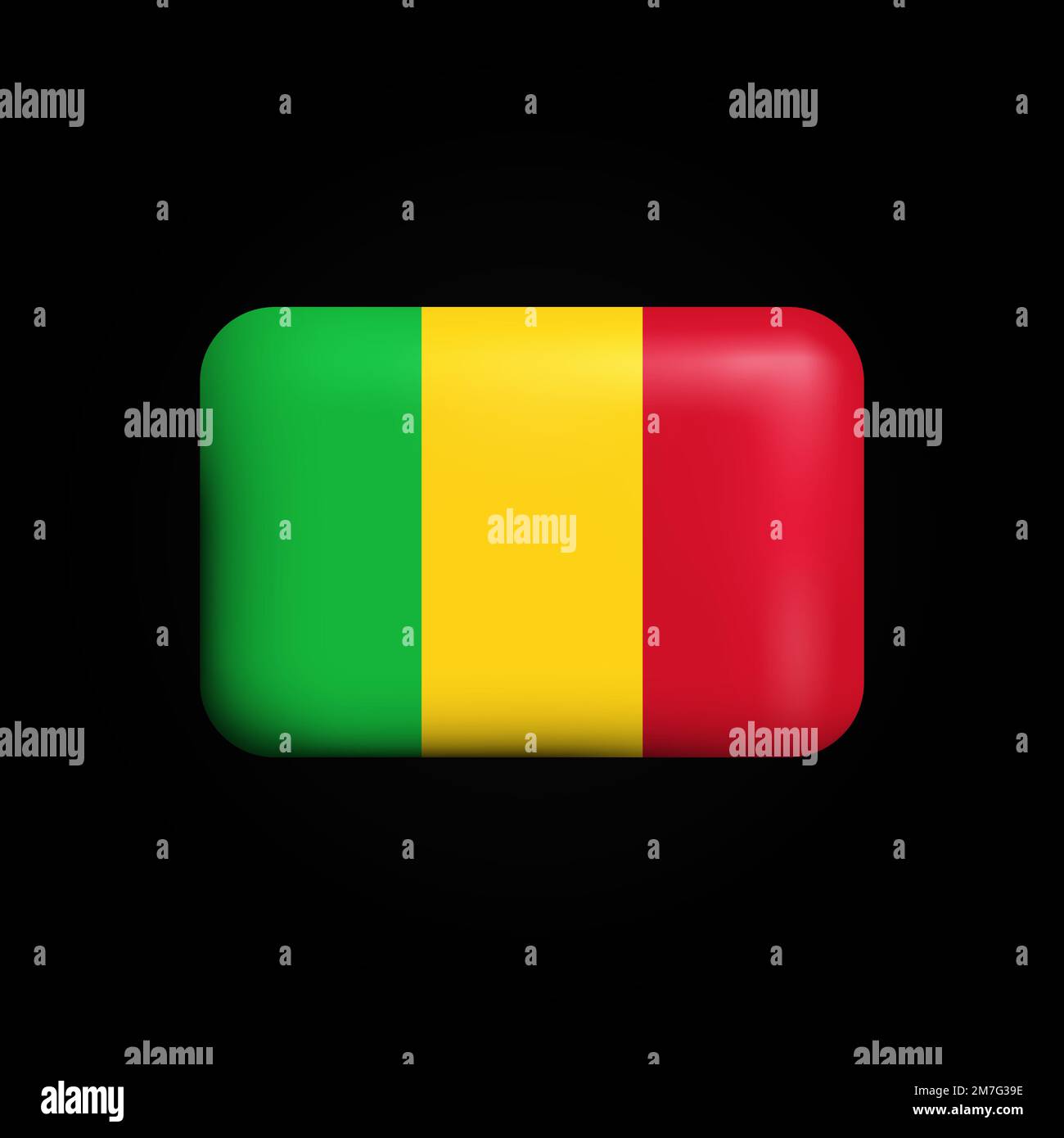 Mali Flag 3D Icon. National Flag of Mali. Vector illustration Stock ...