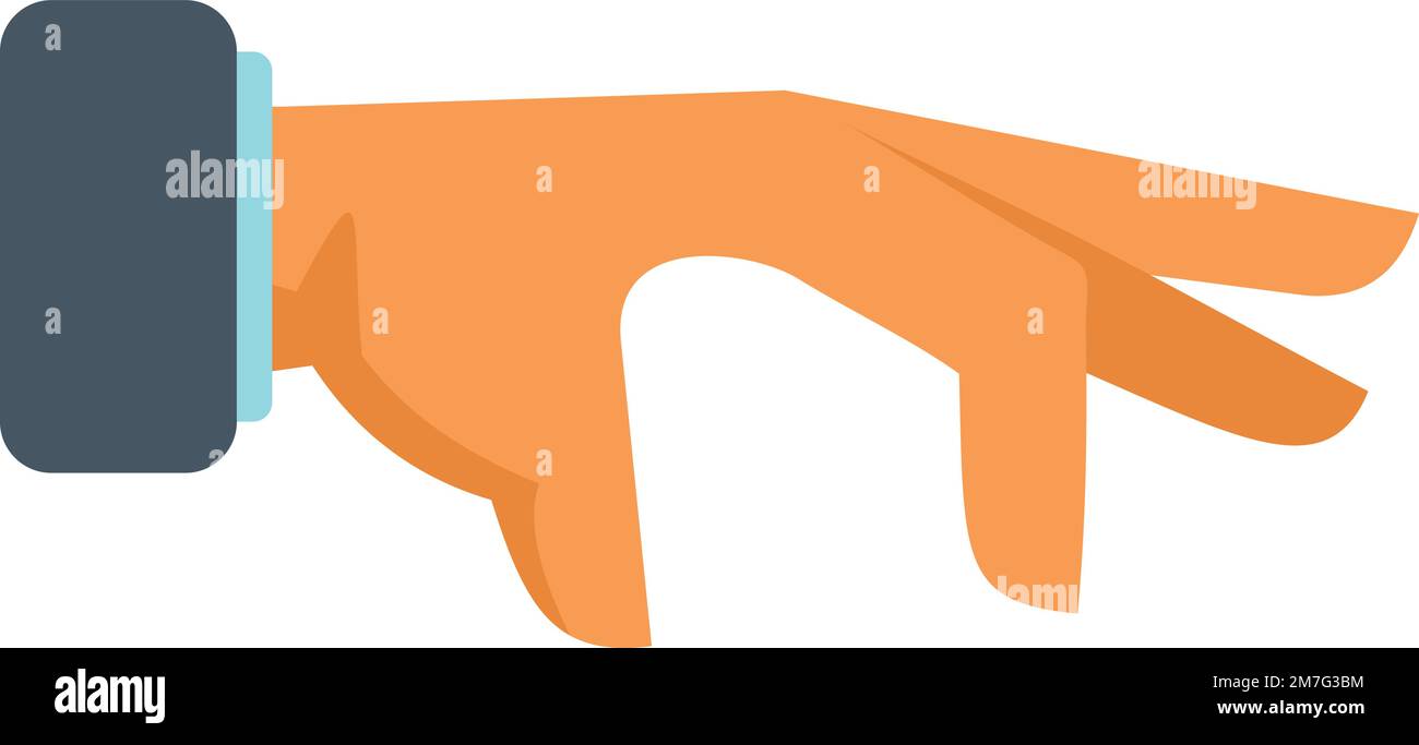 Hand gesture icon flat vector. Finger hold. Arm pose isolated Stock ...