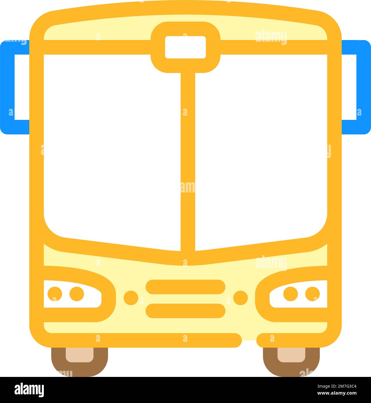 bus transport vehicle color icon vector illustration Stock Vector Image ...