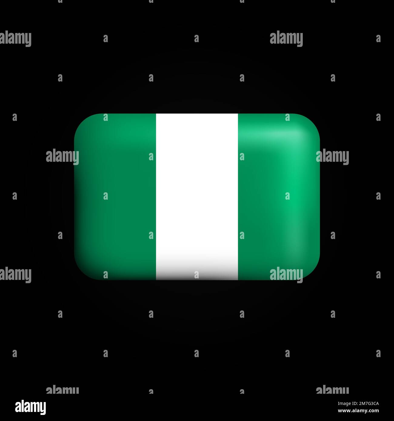 Nigeria Flag 3D Icon. National Flag of Nigeria. Vector illustration ...