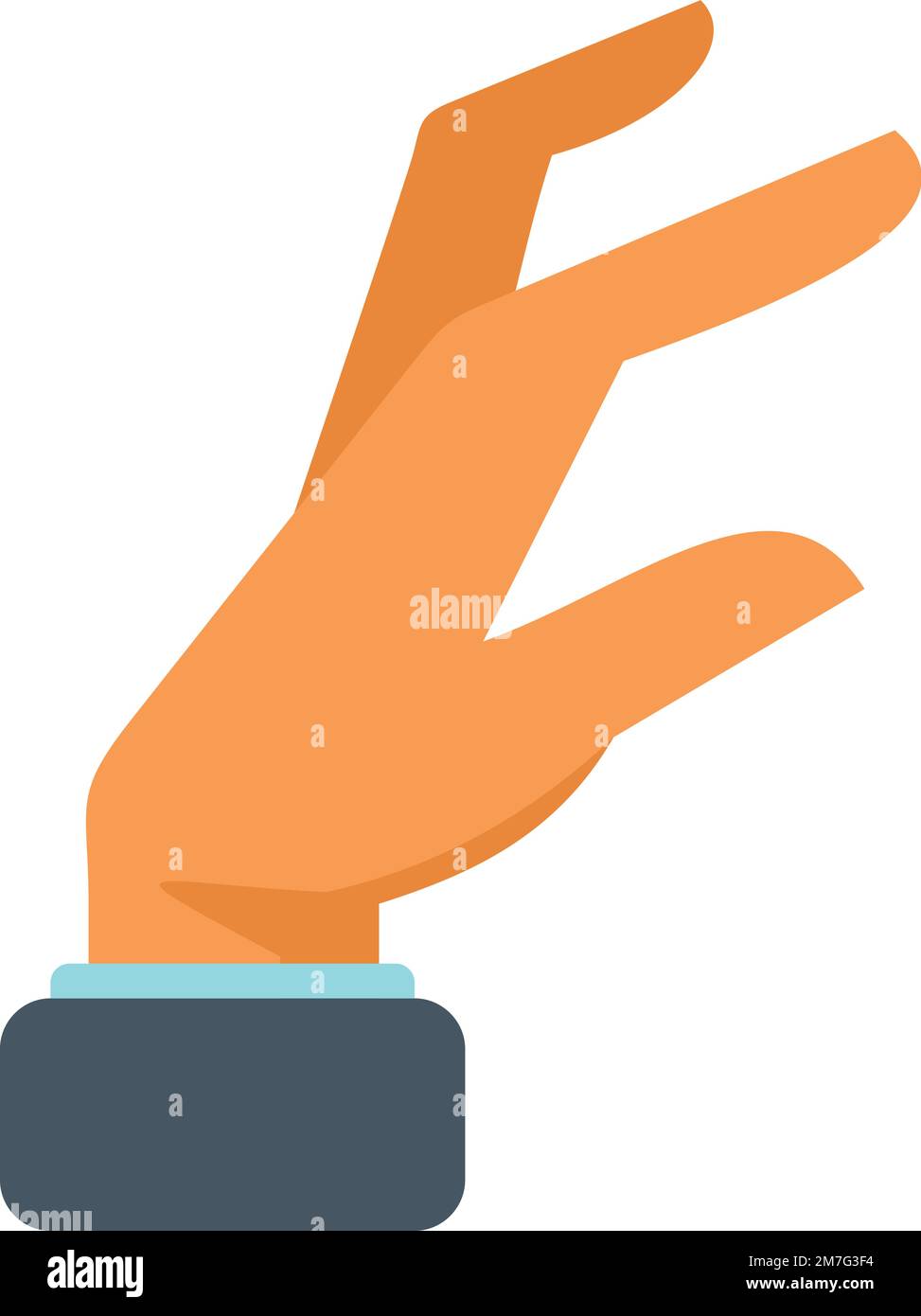 Ok gesture icon flat vector. Finger hold. Hand pose isolated Stock ...