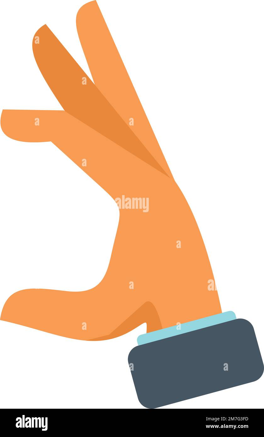 Big gesture icon flat vector. Finger hold. Pose sign isolated Stock ...