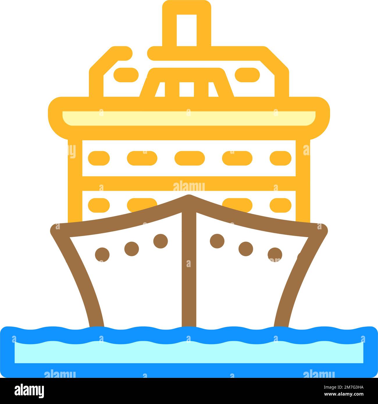 ship transport vehicle color icon vector illustration Stock Vector ...