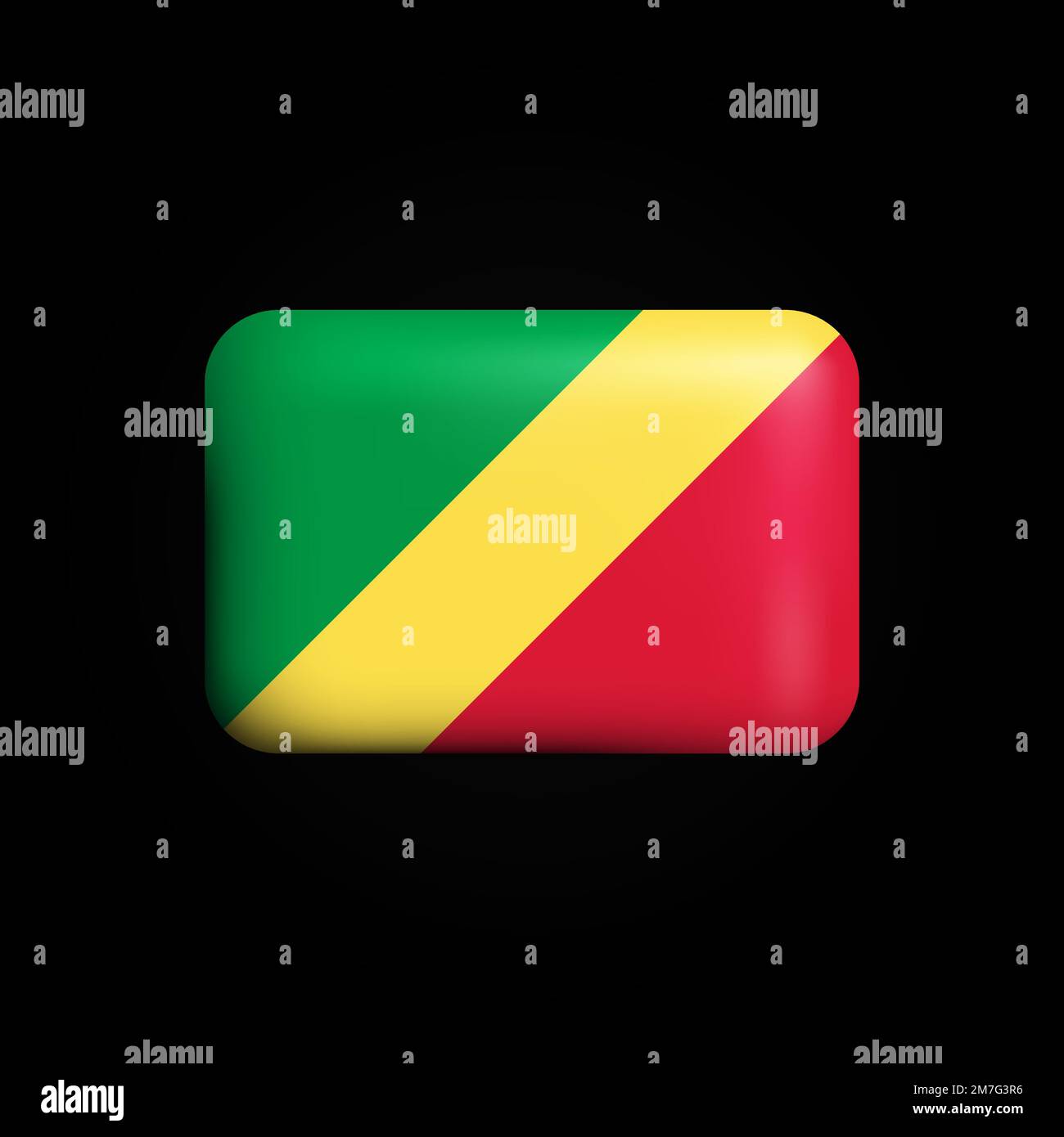 Republic Of The Congo Flag 3D Icon. National Flag of the Republic Of ...