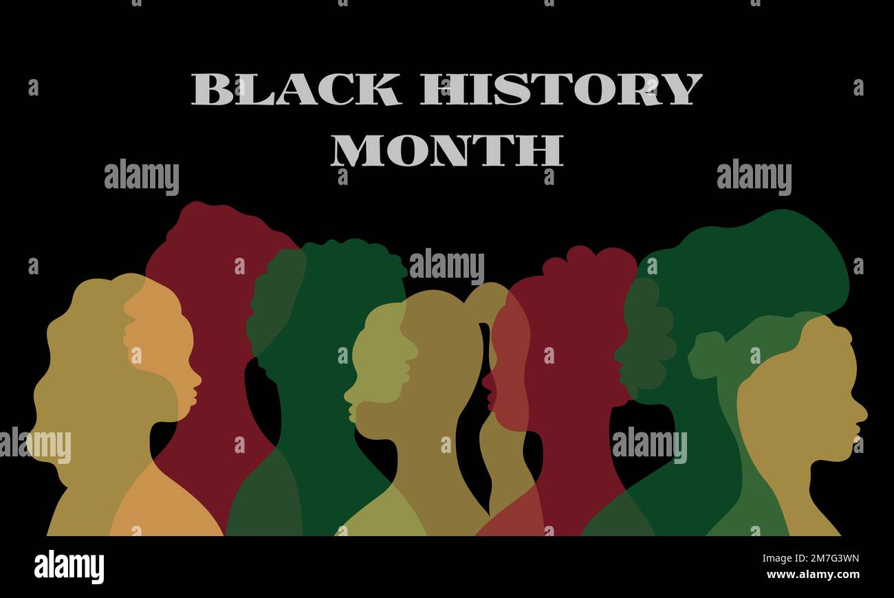 Black history month. February celebration. Freedom month banner ...