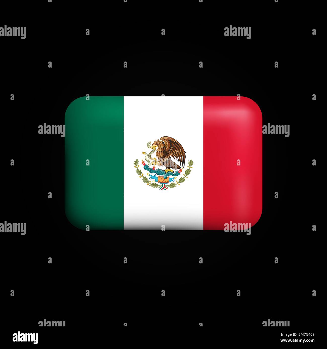 Mexico Flag 3D Icon. National Flag of Mexico. Vector illustration Stock ...
