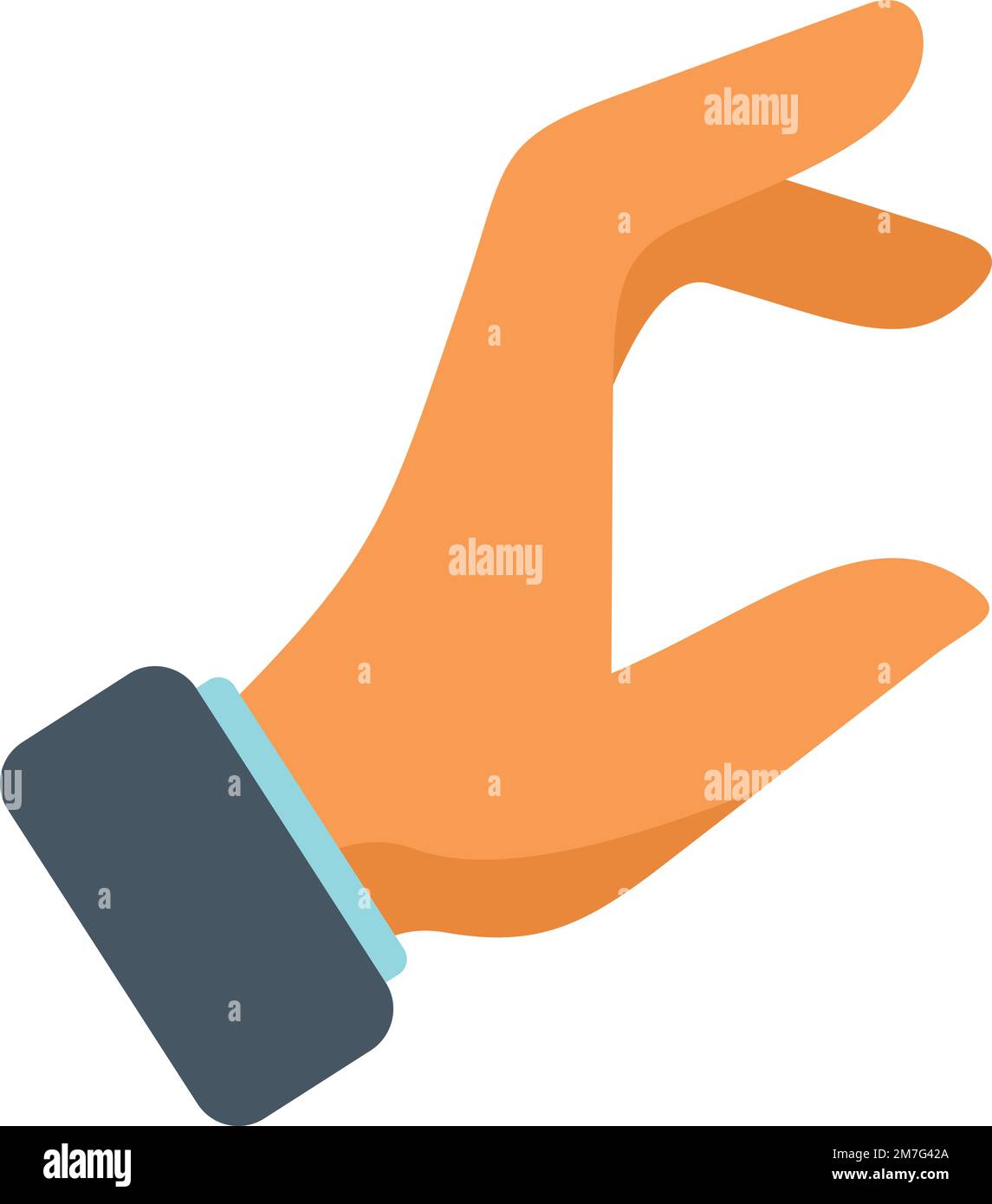 Up sign icon flat vector. Hold finger. Grip pose isolated Stock Vector ...