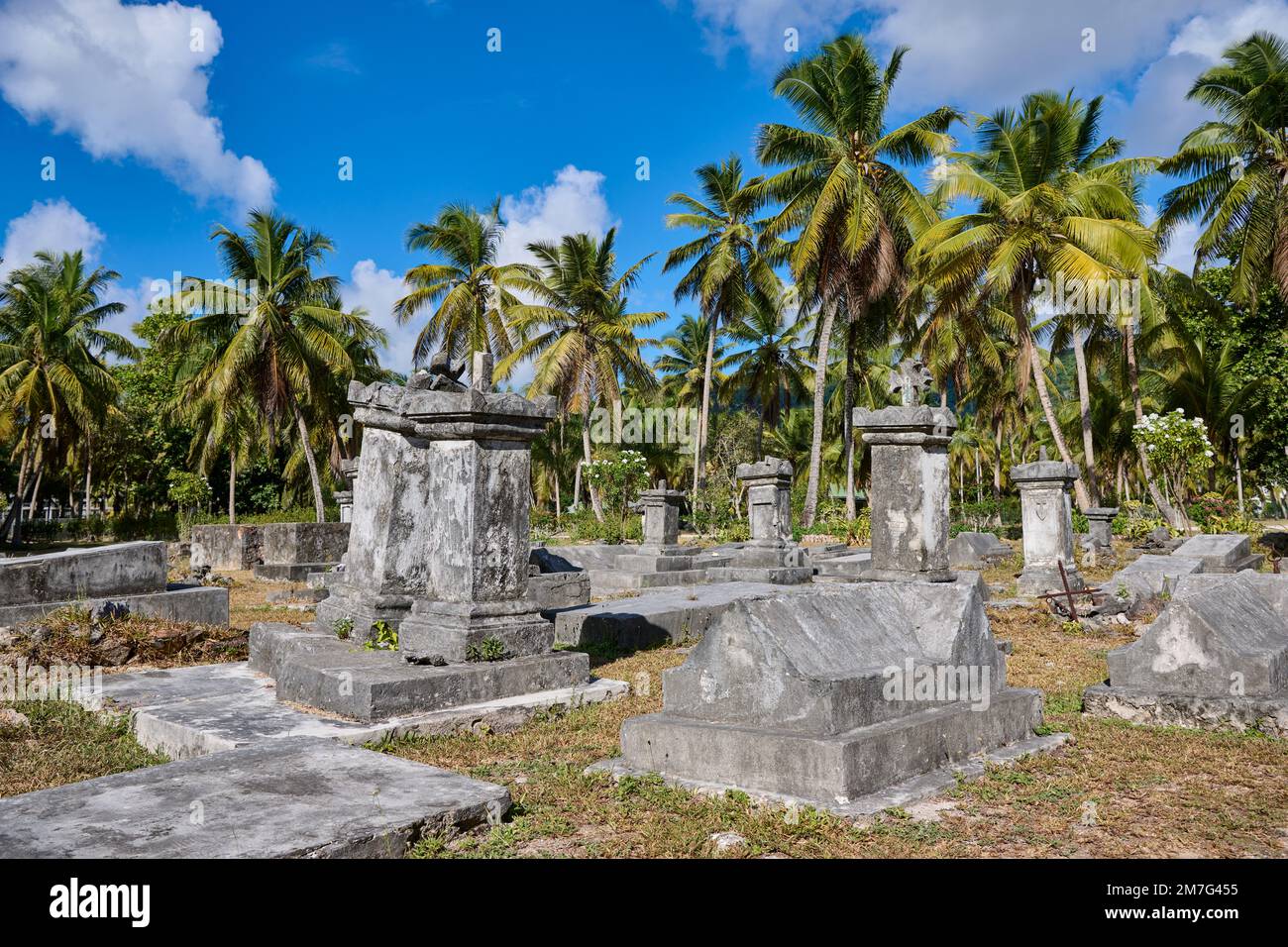 old cemetery on L'Union Estate, La Digue, Seychelles Stock Photo - Alamy