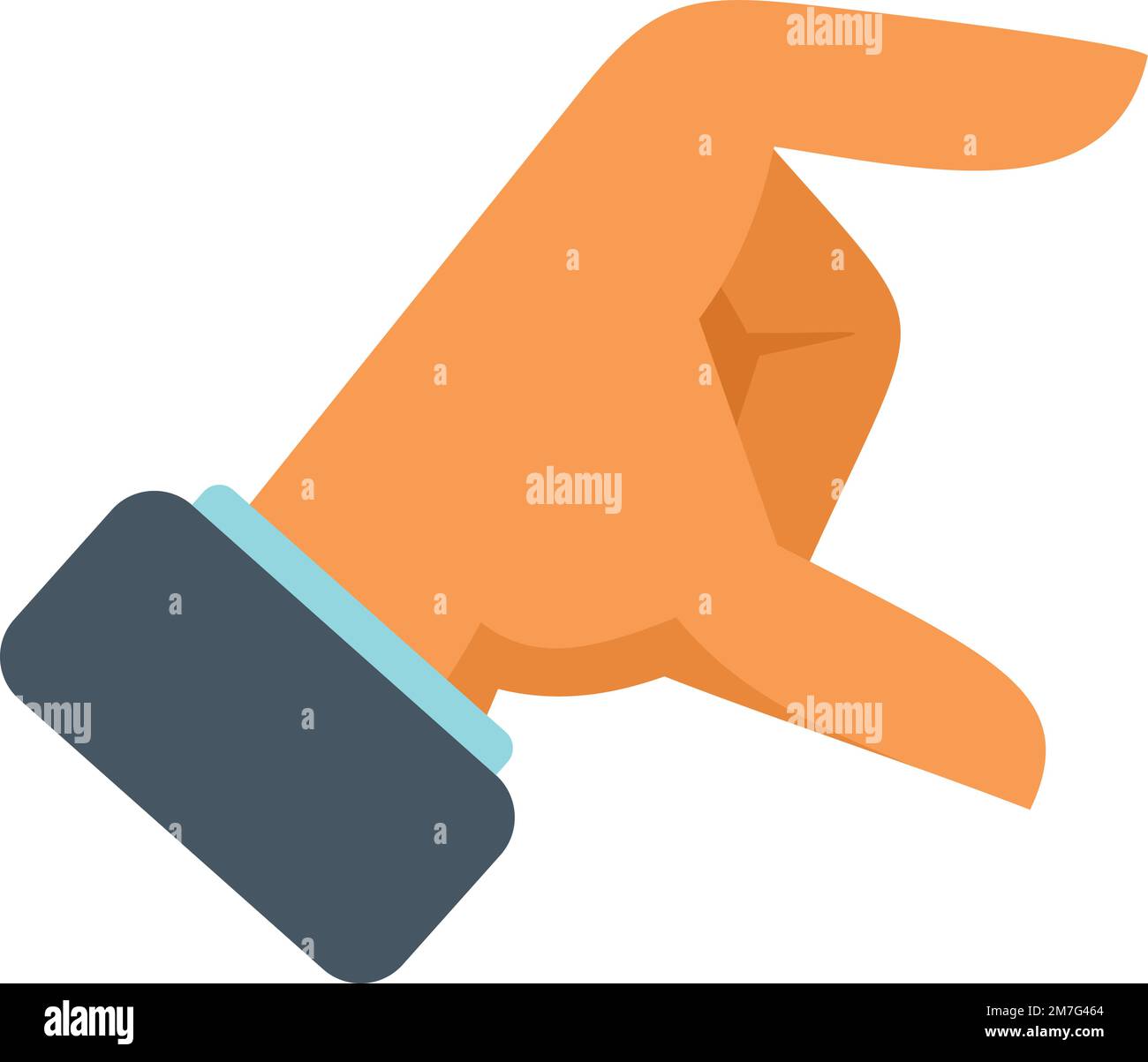 Small hand icon flat vector. Finger hold. Point fist isolated Stock ...