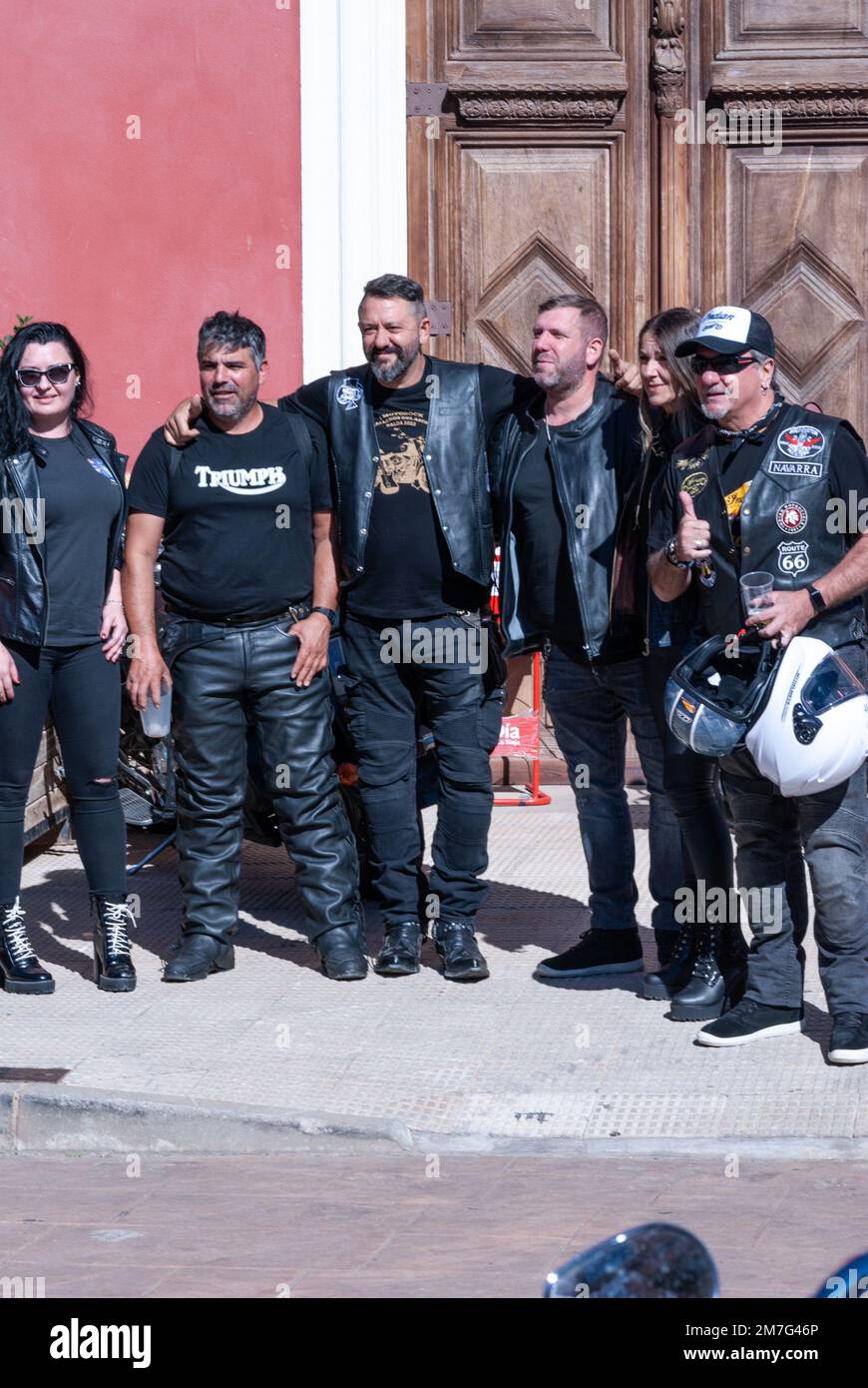 Photo of bikers, with their motorcycles representing the biker custom ...