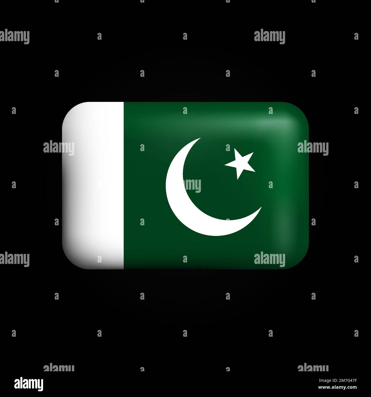 Pakistan Flag 3D Icon. National Flag of Pakistan. Vector illustration ...