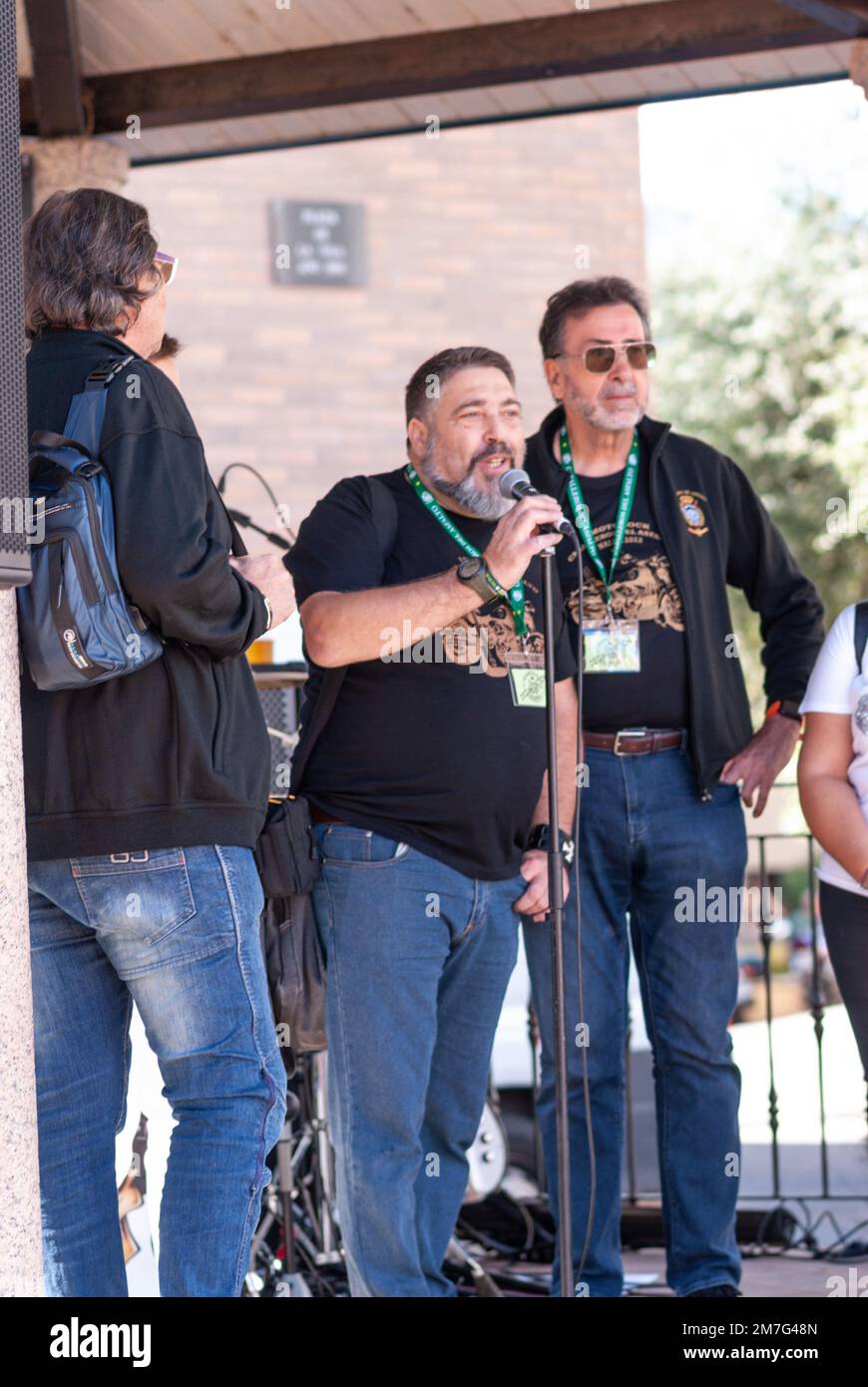 Photo of bikers, with their motorcycles representing the biker custom ...