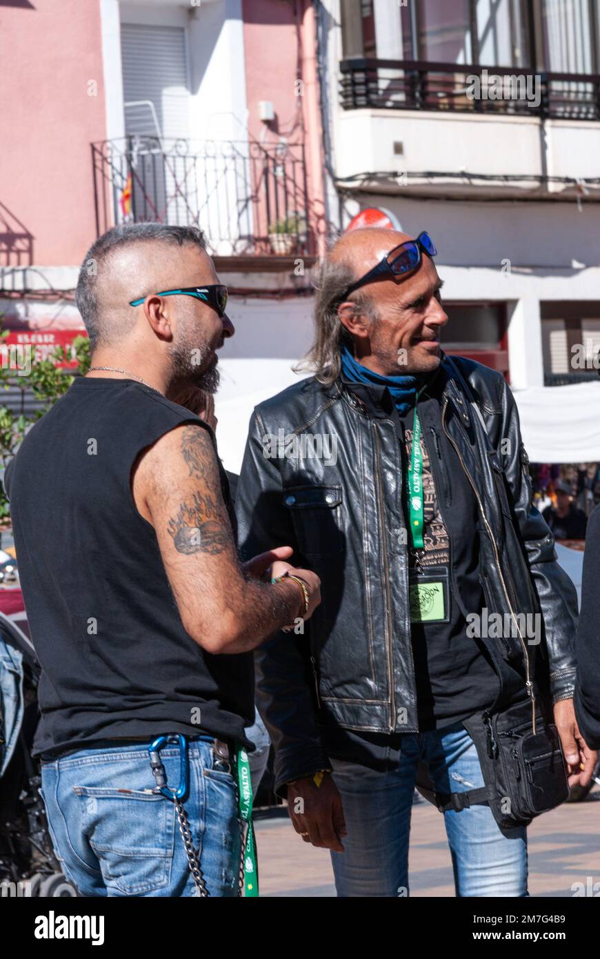 Photo of bikers, with their motorcycles representing the biker custom ...