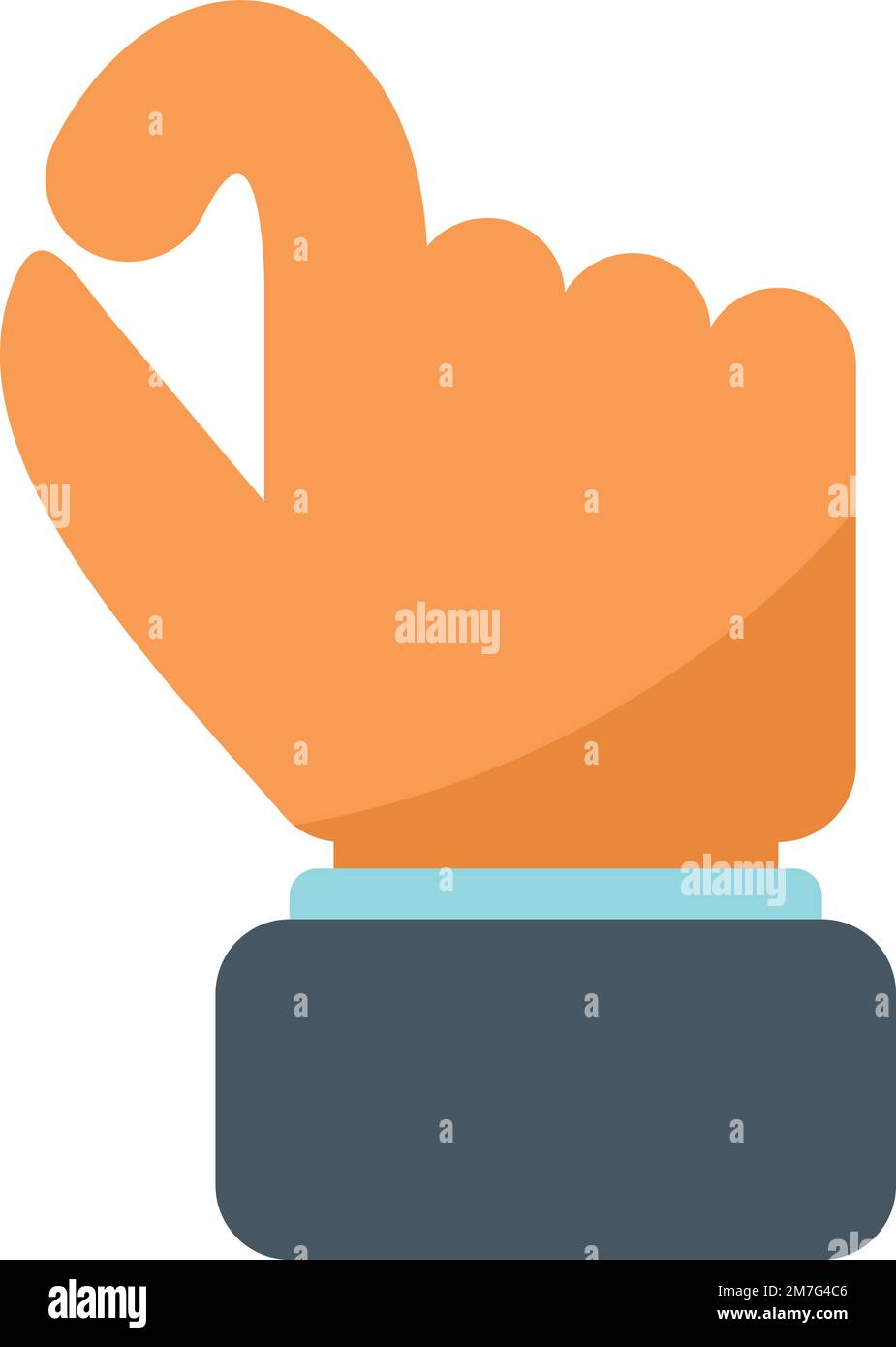 Take hand gesture icon flat vector. Sign pose. Up point isolated Stock ...