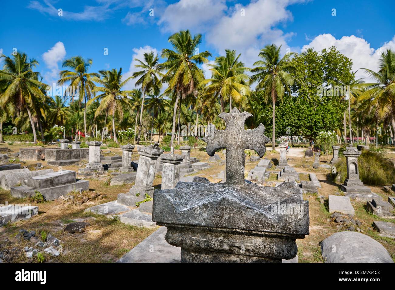 old cemetery on L'Union Estate, La Digue, Seychelles Stock Photo - Alamy